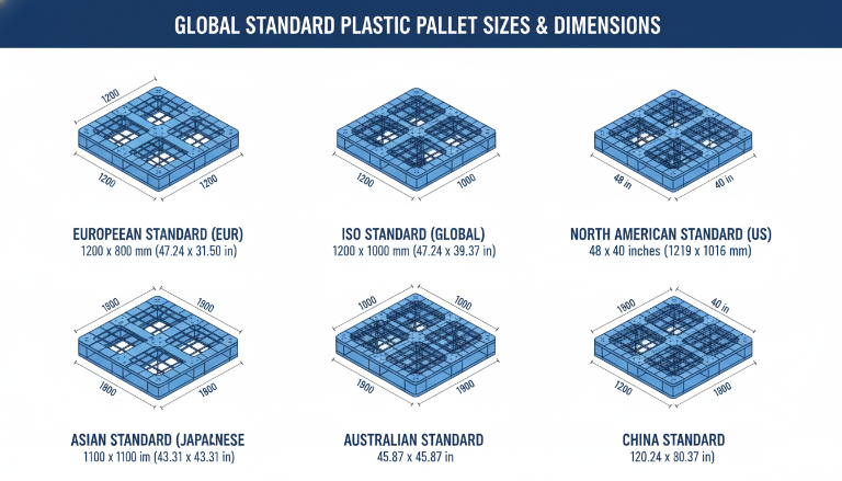 What Are The Standard Plastic Pallet Sizes & Dimensions?